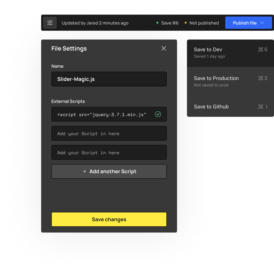 Slater | AI Custom Code Tool For Webflow Projects